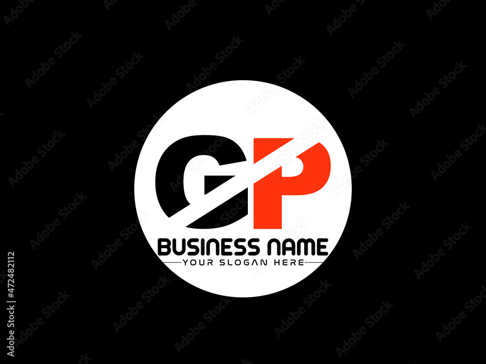 Colorful GP Logo Image, Letter Gp g&p abstract vector logo icon for ...