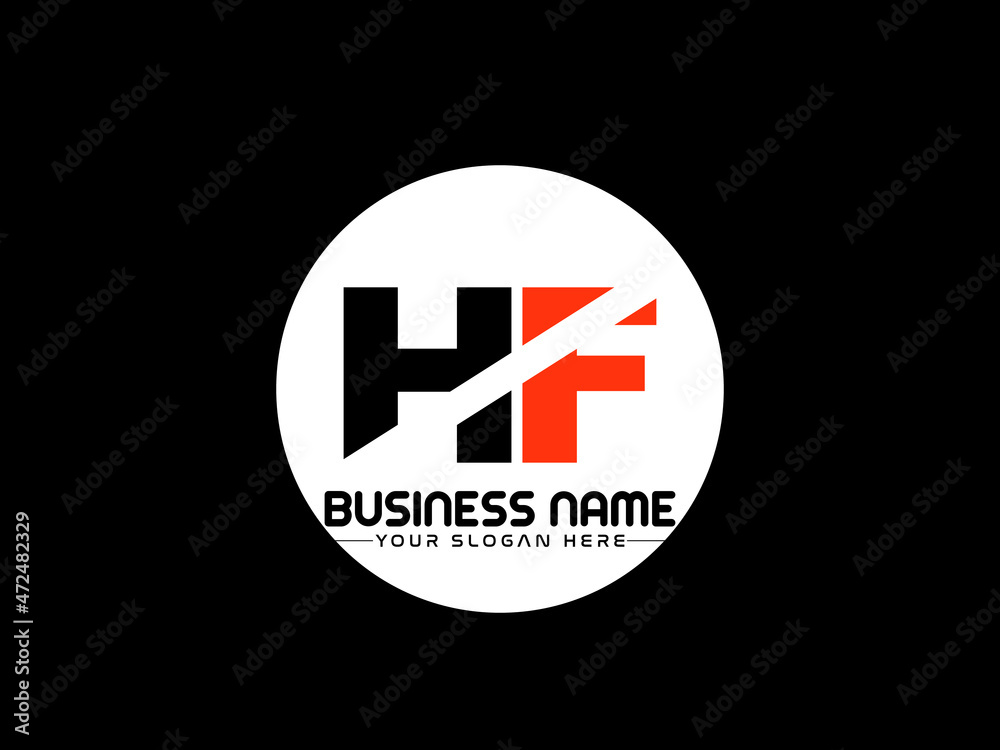 Colorful HF Logo, Creative hf Logo Icon design for your company or ...