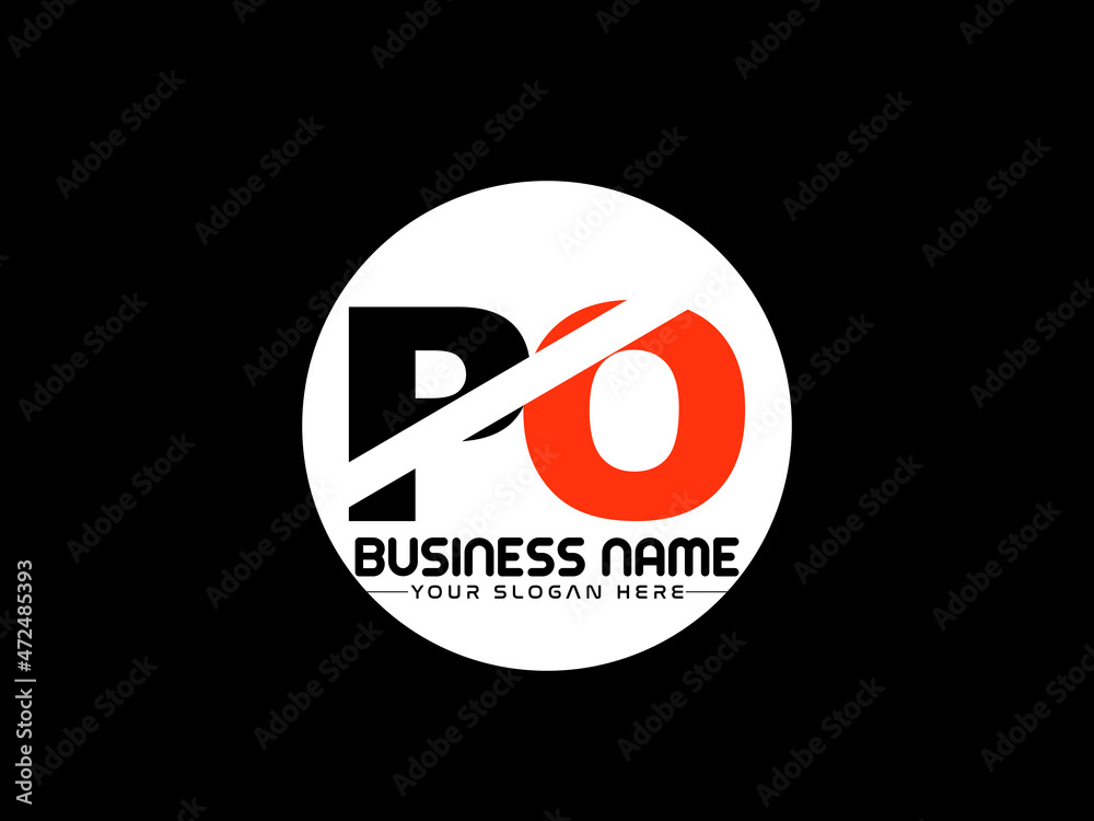 PO Logo Letter design, Unique Letter po company logo with geometric ...
