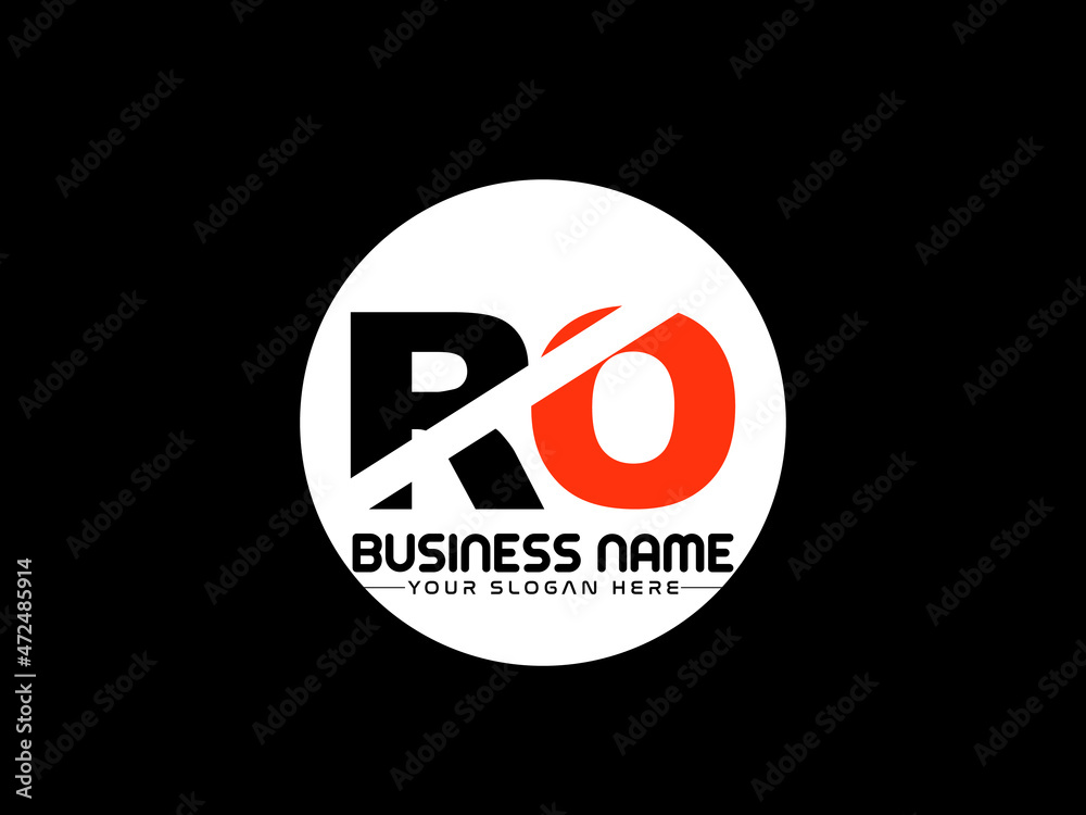 RO Logo Letter design, Unique Letter ro company logo with geometric ...