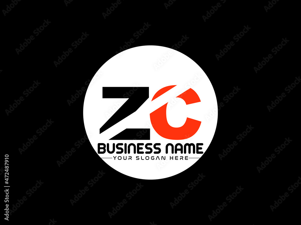 Letter ZC Logo Image, Alphabet letters logo zc letter logo template for ...