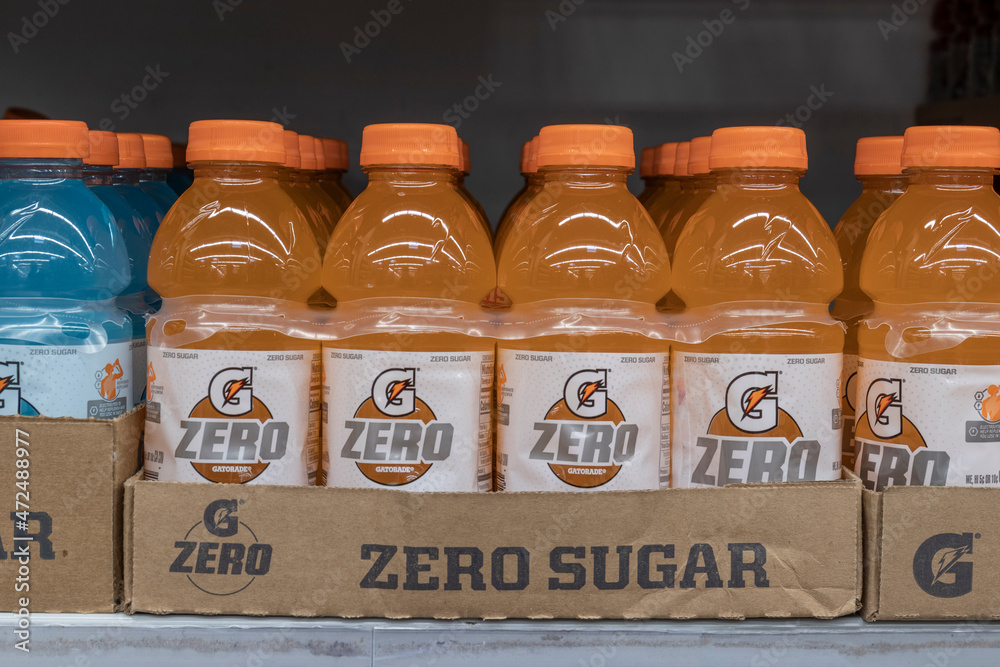 Gatorade drink display. Gatorade is a sports drink under the PepsiCo ...