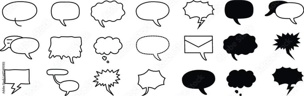 Comic strip speech bubbles Stock Vector | Adobe Stock