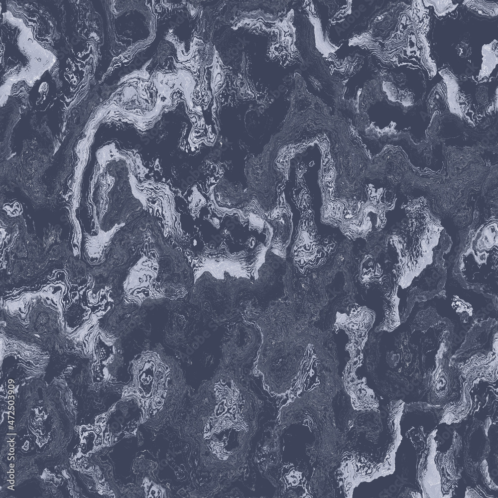 Dark blue marbled masculine seamless texture. Irregular ink blotch ...