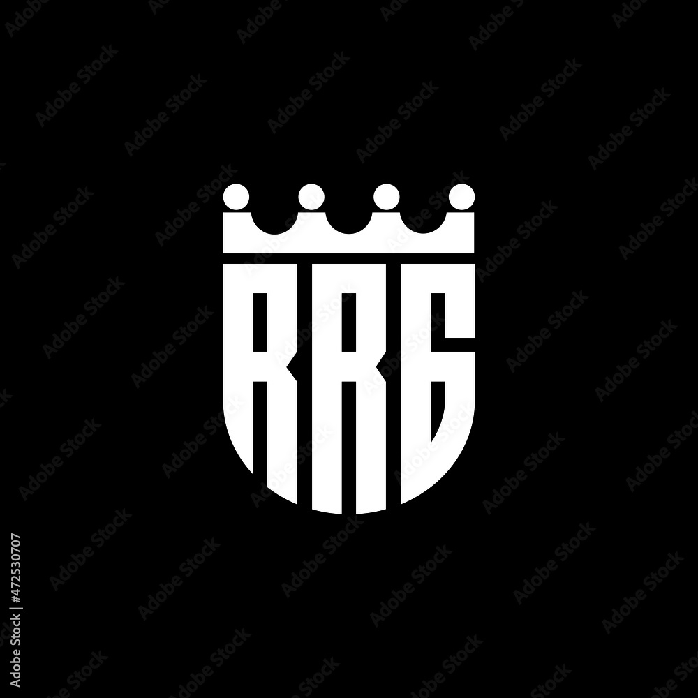 RRG letter logo design with black background in illustrator, vector ...