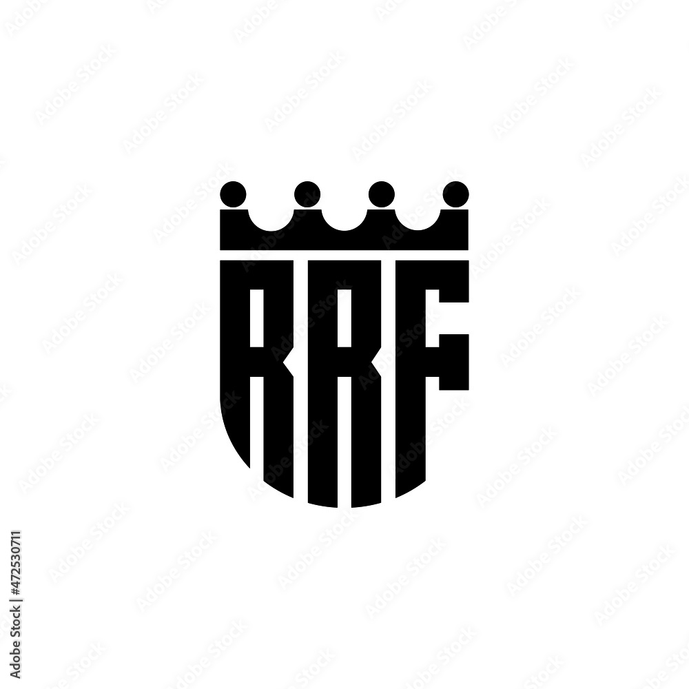 RRF letter logo design with white background in illustrator, vector ...
