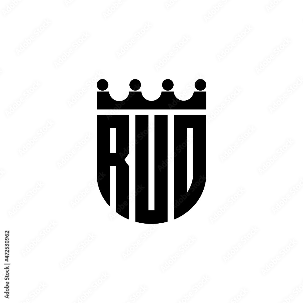 RUD letter logo design with white background in illustrator, vector ...