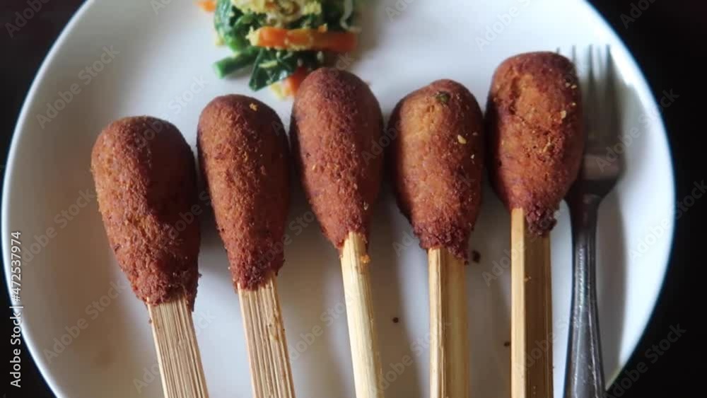 Sate Lilit Vegan Traditional Balinese Indonesian Food Satay Skewers ...