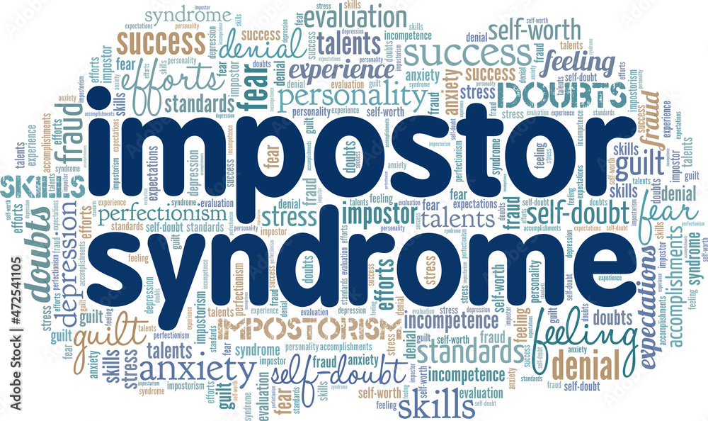 Impostor Syndrome conceptual vector illustration word cloud isolated on ...
