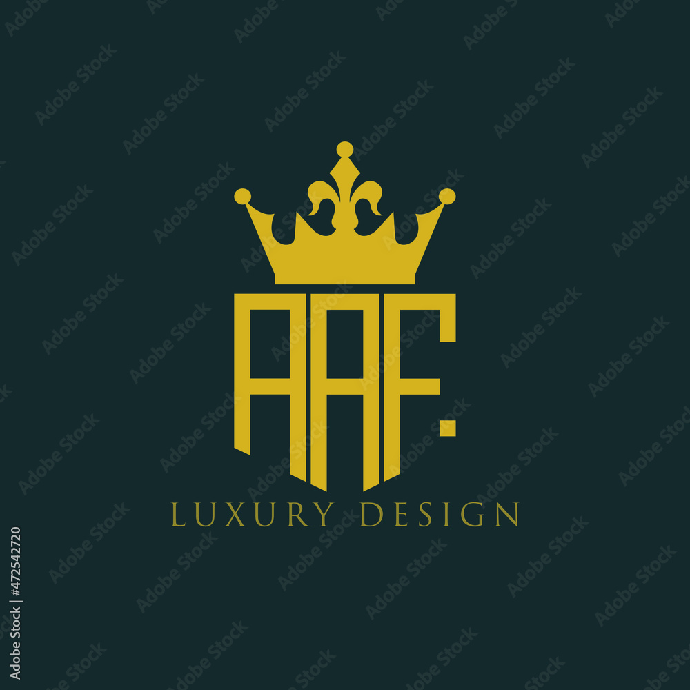 AAF letter logo design on black background.AAF creative initials letter ...