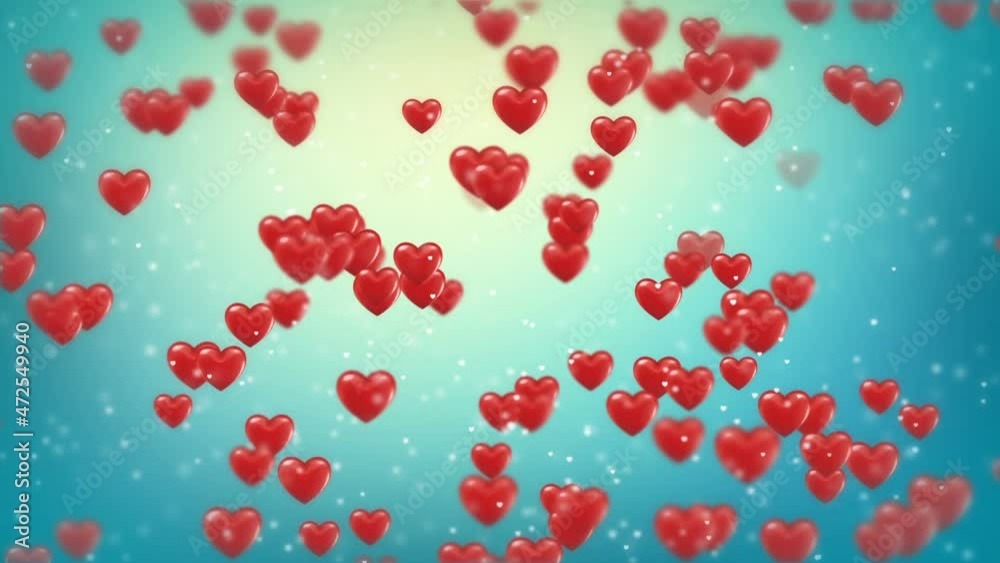Jelly Red Hearts Background is a stock motion graphics video that shows ...