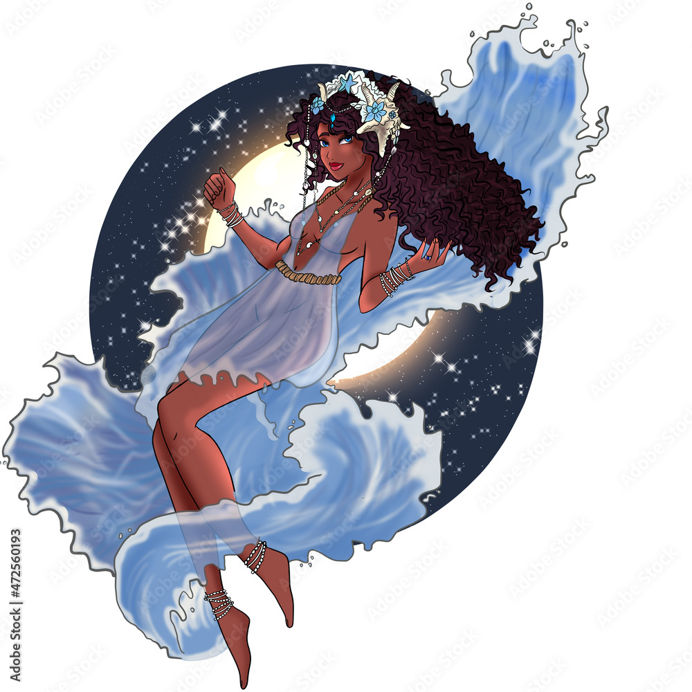 Queen of the Ocean. Iemanja goddess of candomblé and Umbanda religions ...