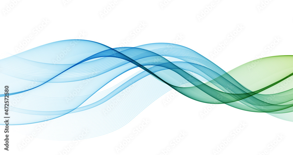 Vector abstract flowing wave lines background. Design element for ...