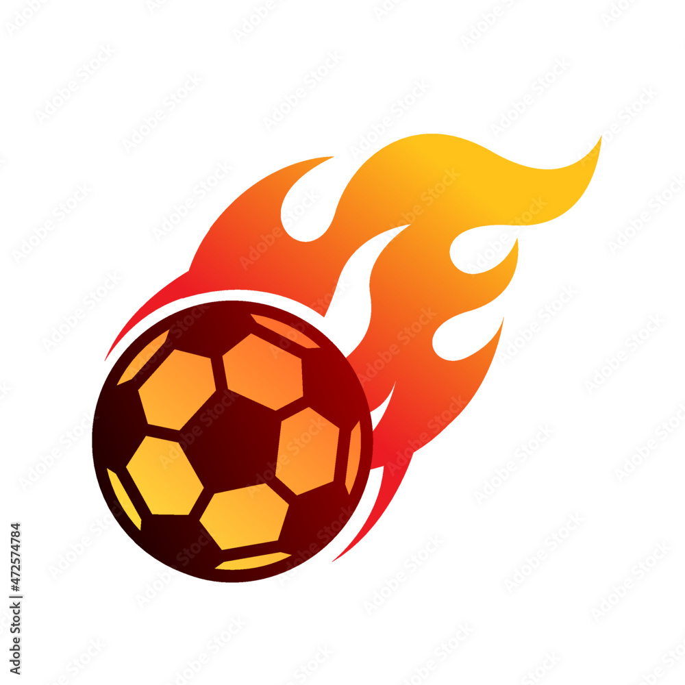 Flaming Soccerball Clipart