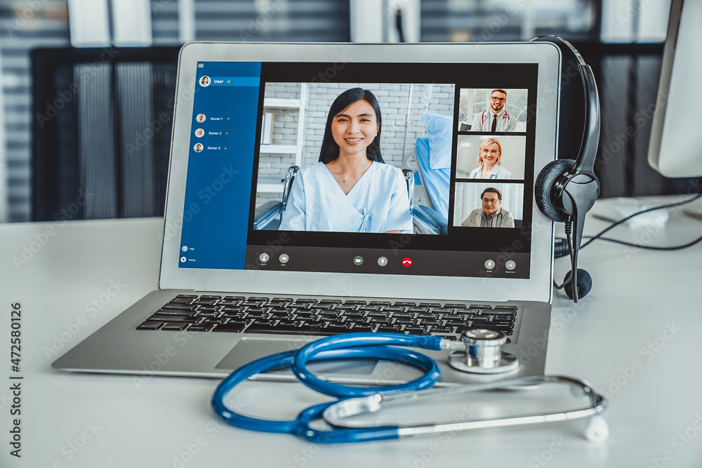 Telemedicine service online video call for doctor to actively chat with ...