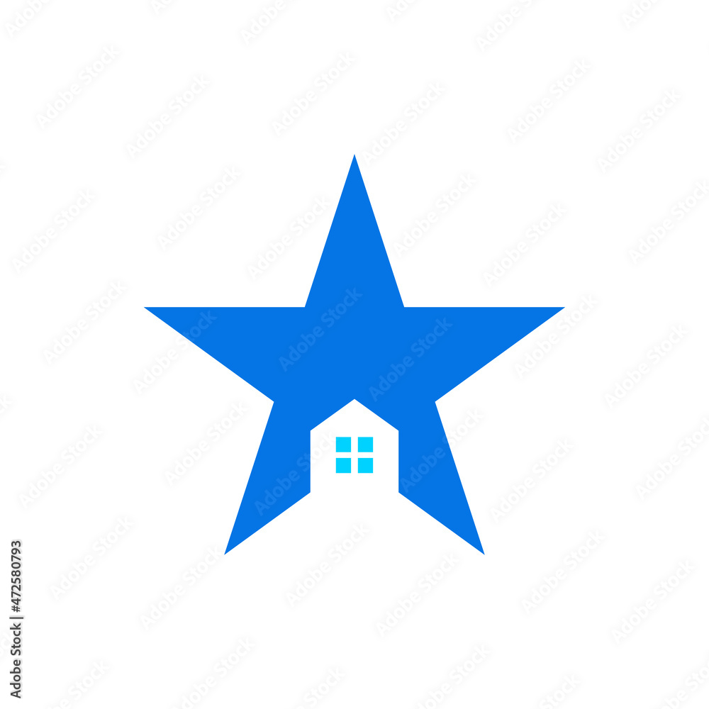 star house logo design element Stock Vector | Adobe Stock
