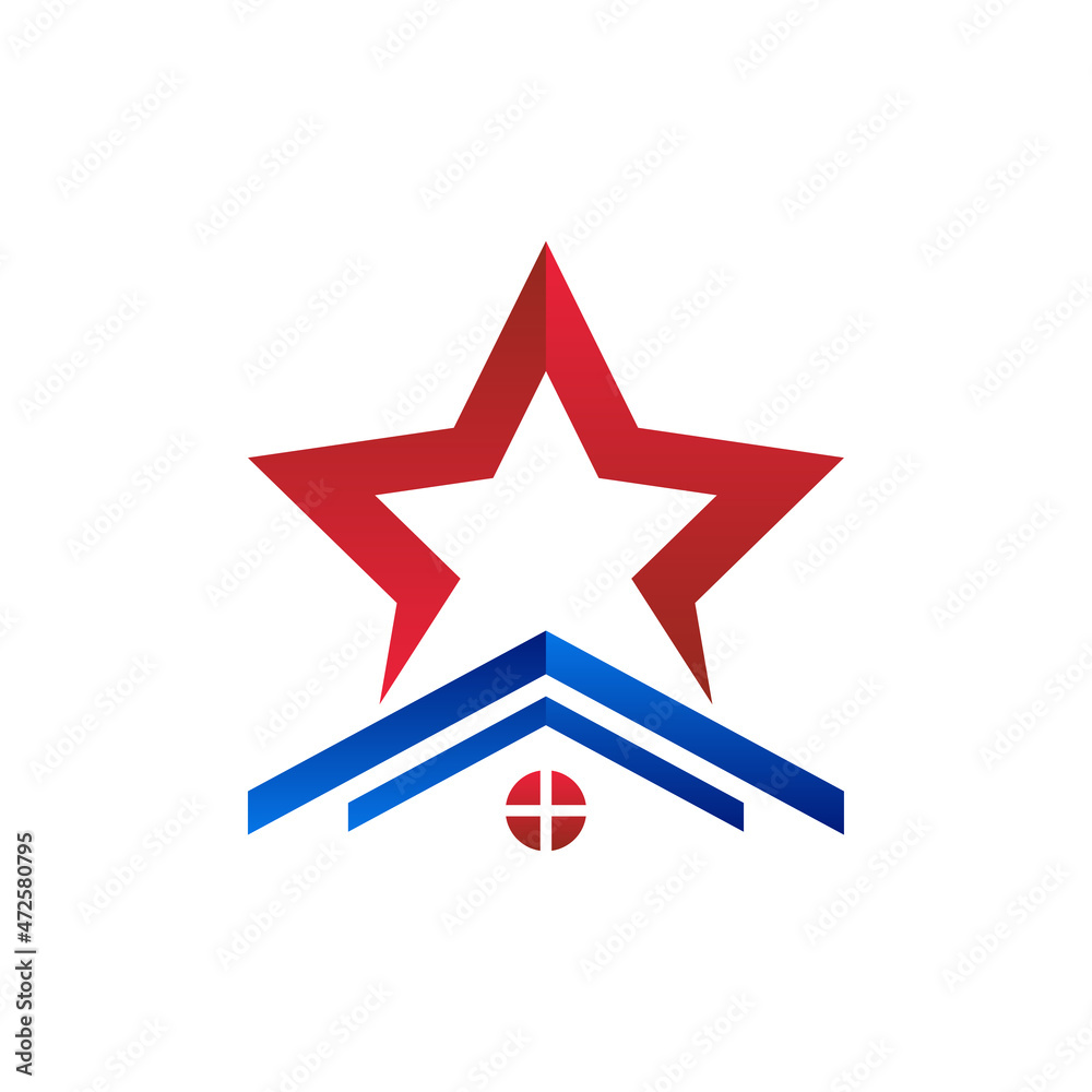 star house logo design element Stock Vector | Adobe Stock