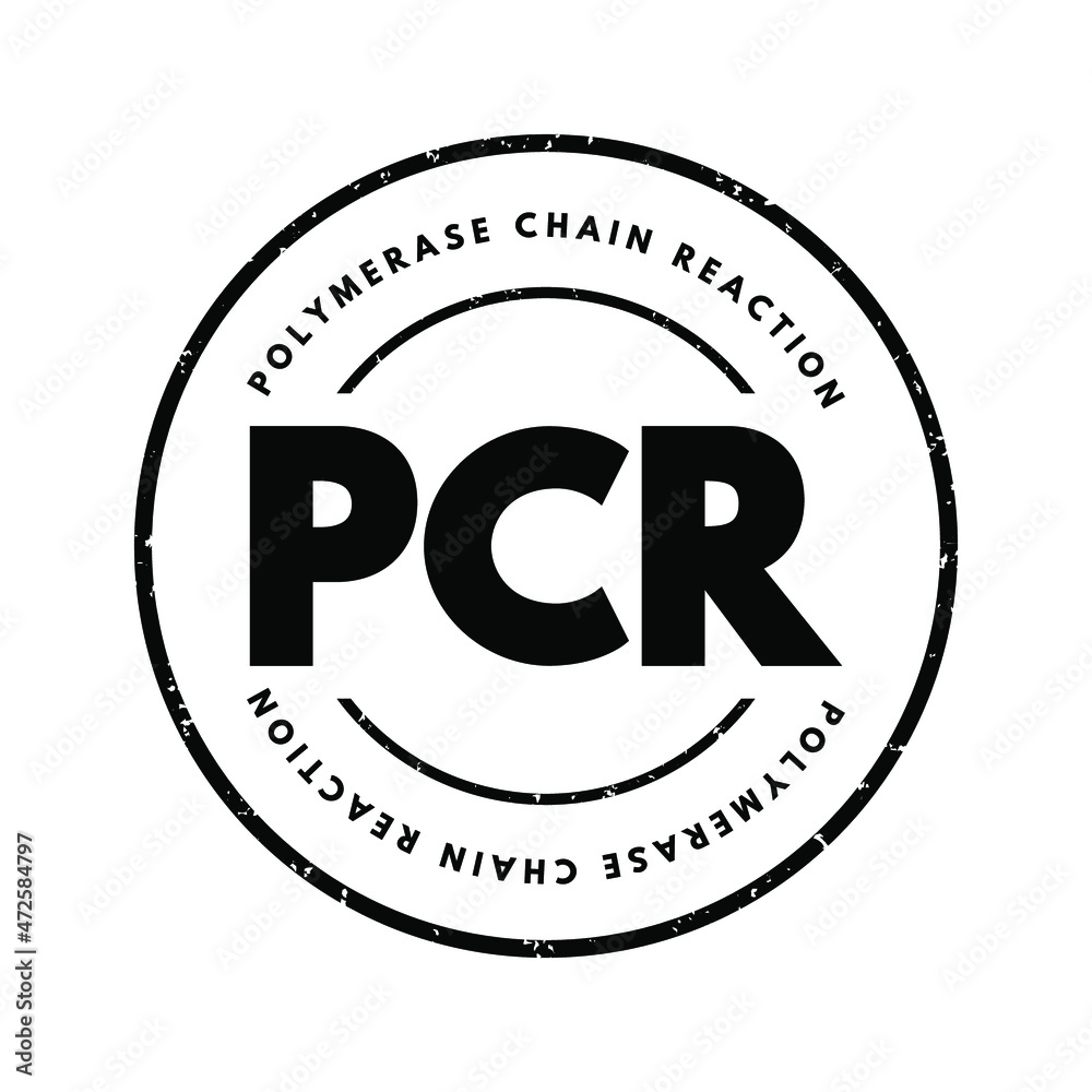 PCR - Polymerase Chain Reaction acronym, medical concept background ...