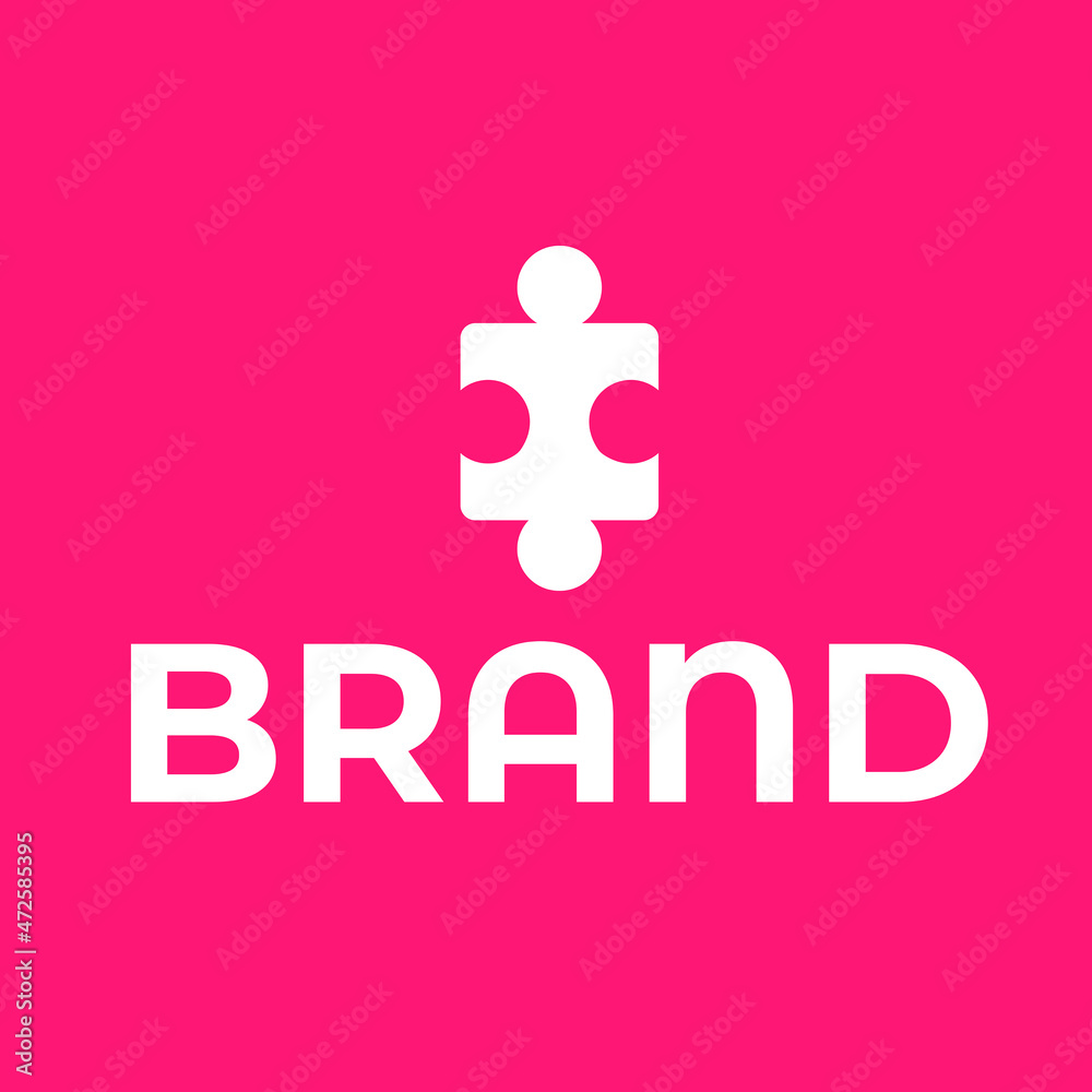 Minimalist Puzzle Logo - Amazing minimalist vector logo of a puzzle ...