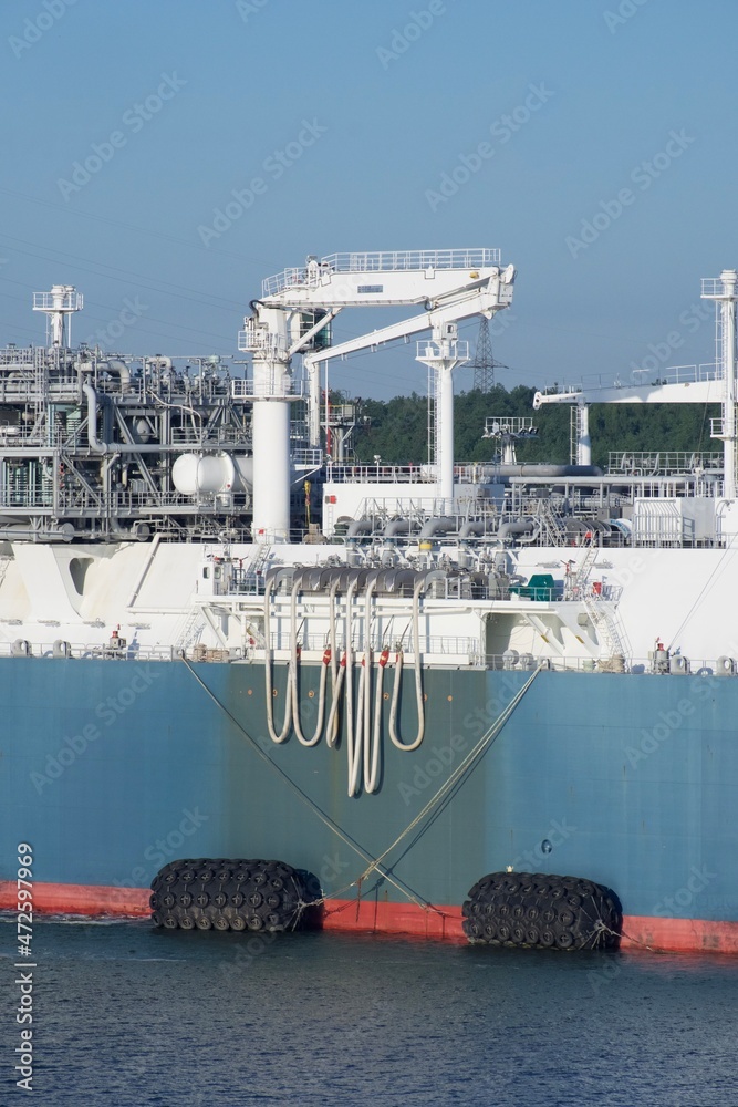 Floating LNG storage and regasification unit which is used as an LNG ...
