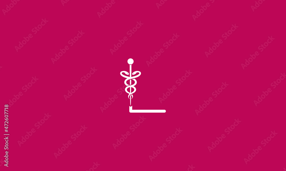Initial Letter L incorporated with Caduceus Medical Logo Design Stock ...