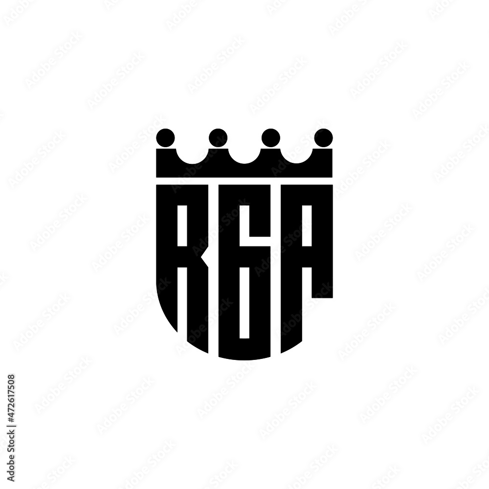 RGA letter logo design with white background in illustrator, vector ...