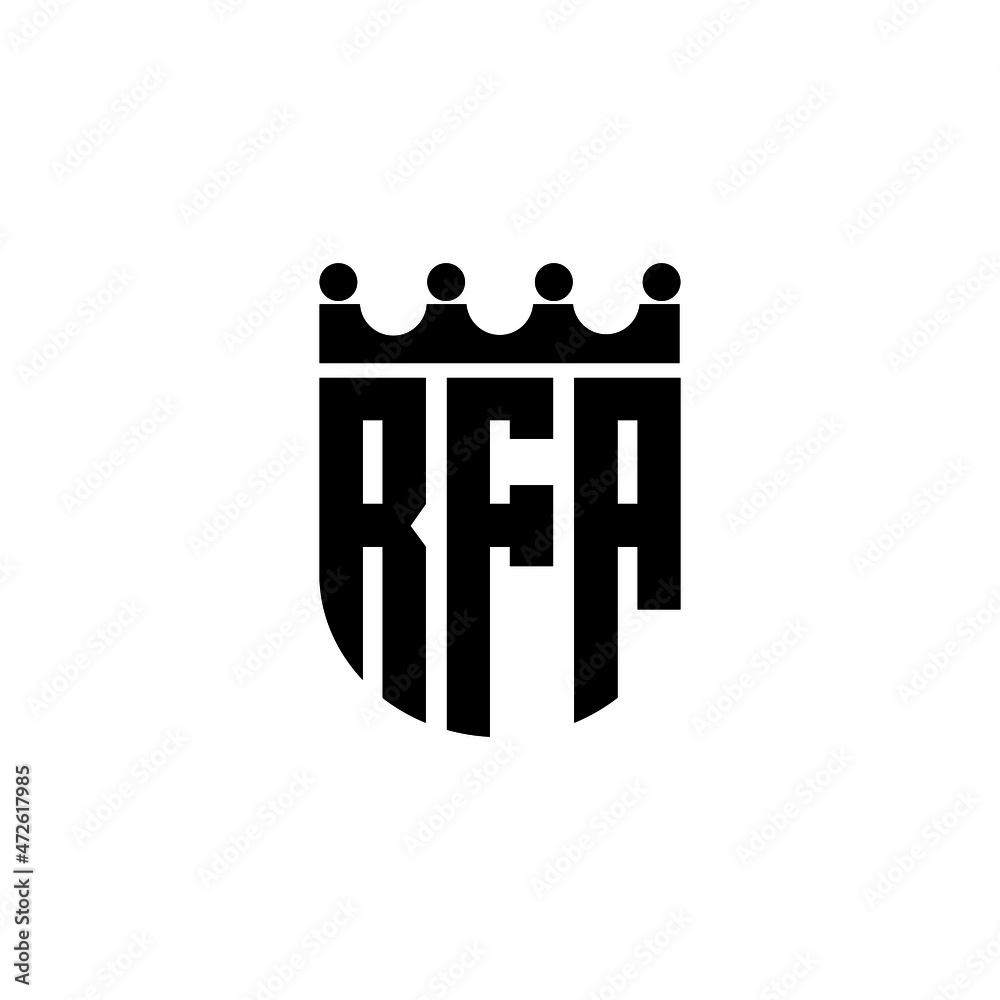 RFA letter logo design with white background in illustrator, vector ...