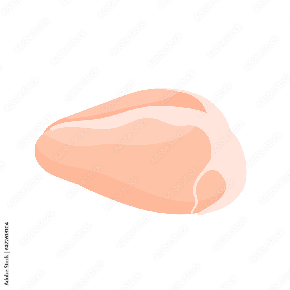 Chicken fillet meat product, butchery food production vector ...
