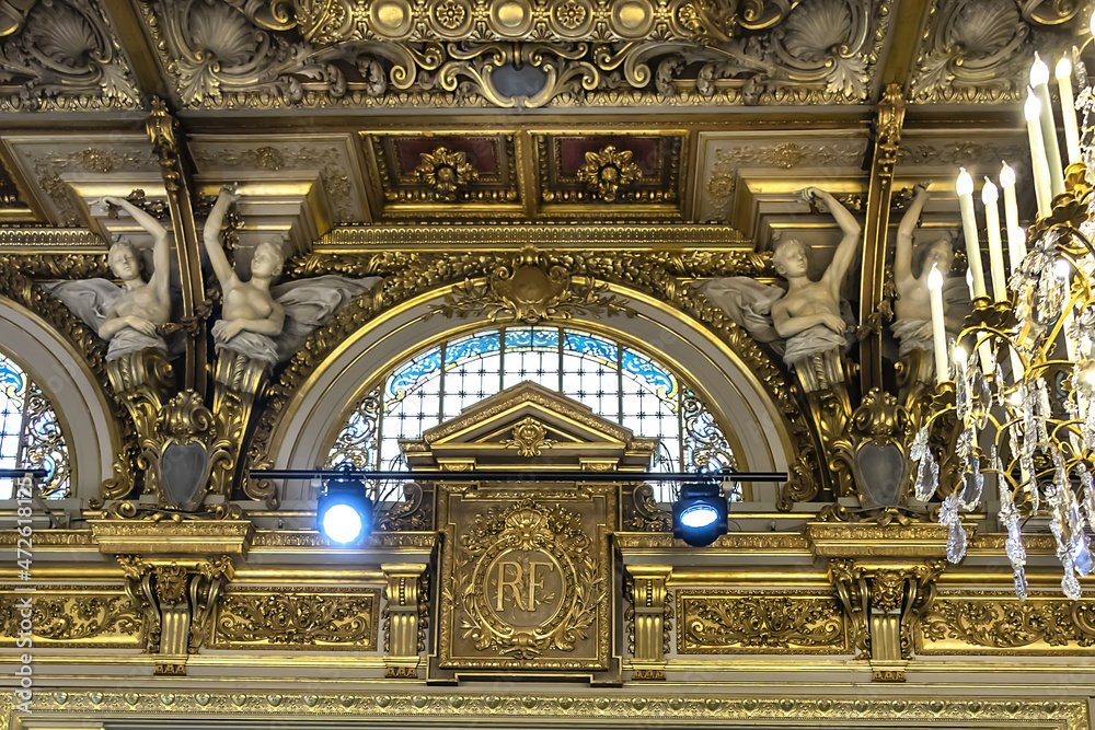 Interior of Elysee Palace (Palais de l'Elysee, 1722) - official ...