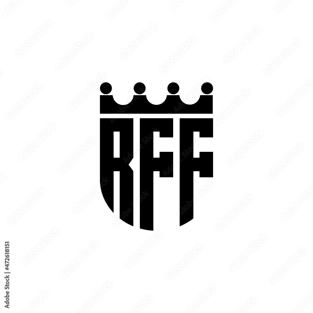Vecteur Stock RFF letter logo design with white background in ...