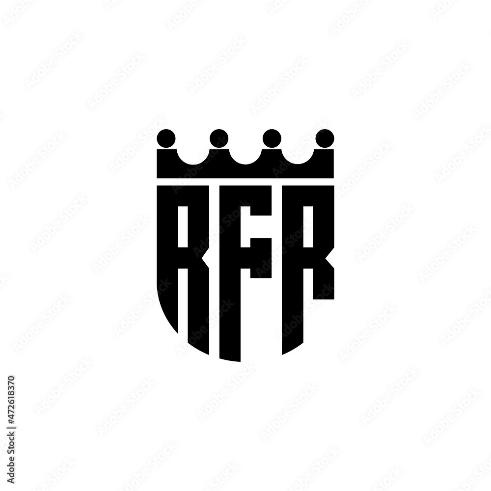 Vecteur Stock RFR letter logo design with white background in ...
