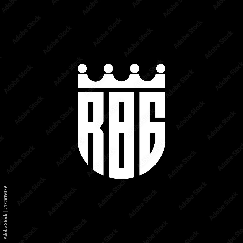 RBG letter logo design with black background in illustrator, vector ...