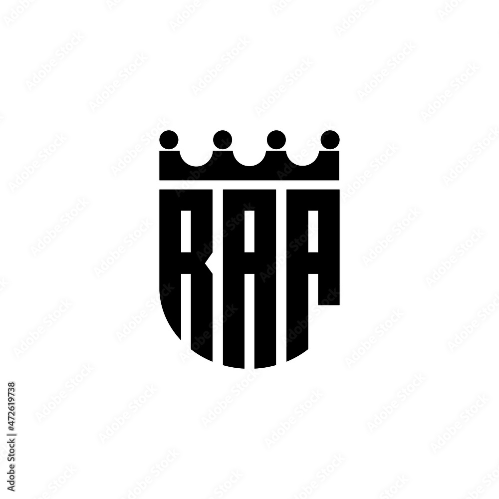 RAA letter logo design with white background in illustrator, vector ...