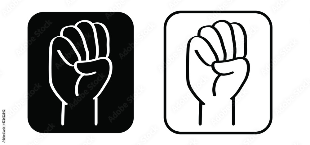 Protest symbol for black lives matter or World refugee day or Day of ...