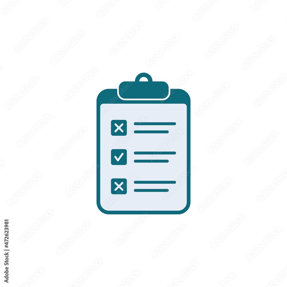 checklist icon, check mark icon, flat design best vector checklist ...