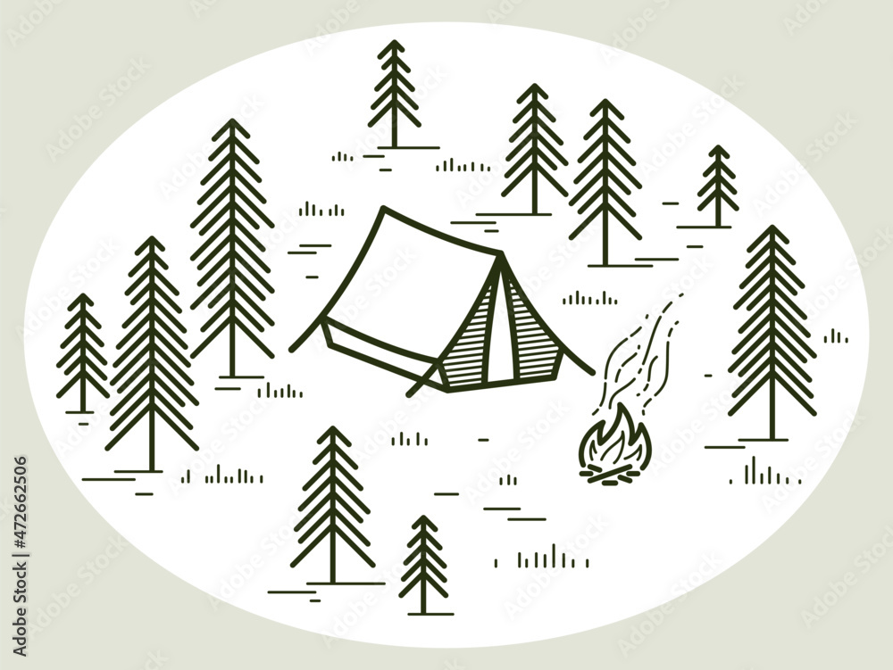 Camping Drawing