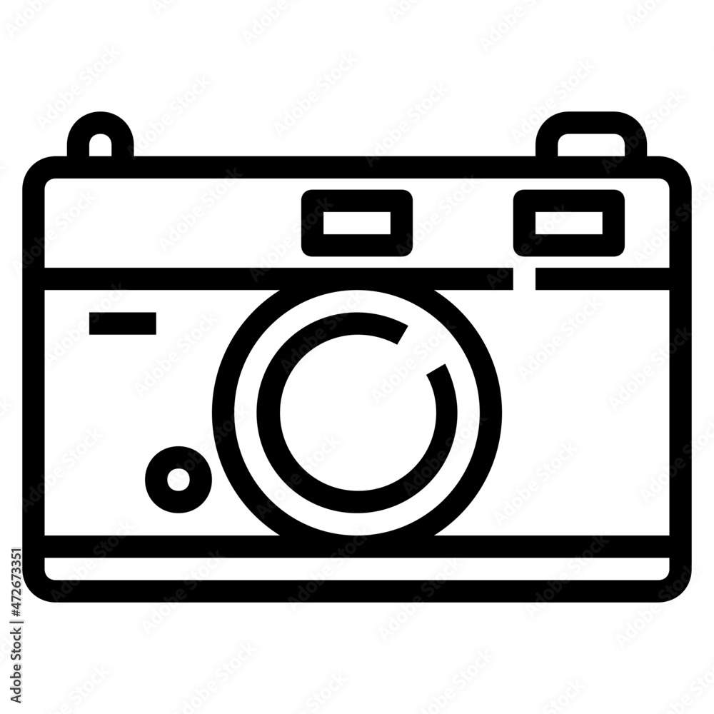 old camera outline icon Stock Vector | Adobe Stock