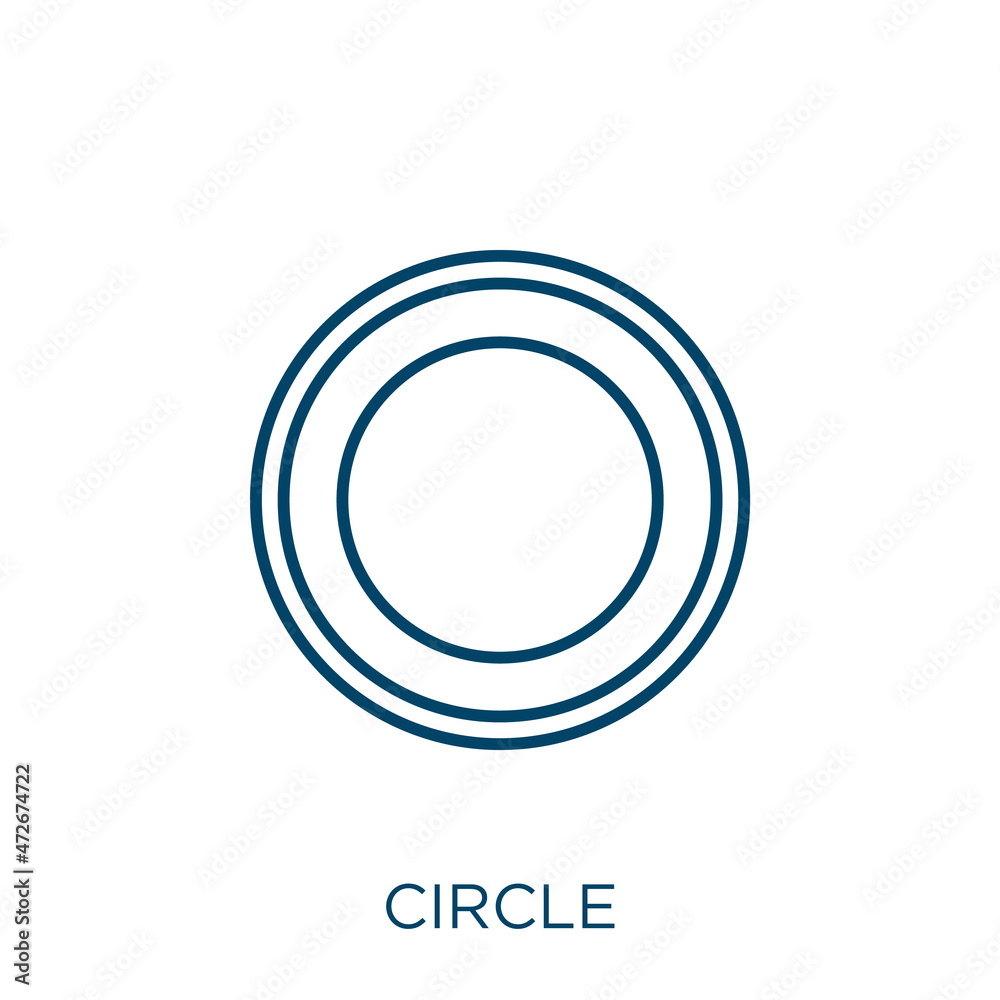 circle red icon. Thin linear circle red outline icon isolated on white ...