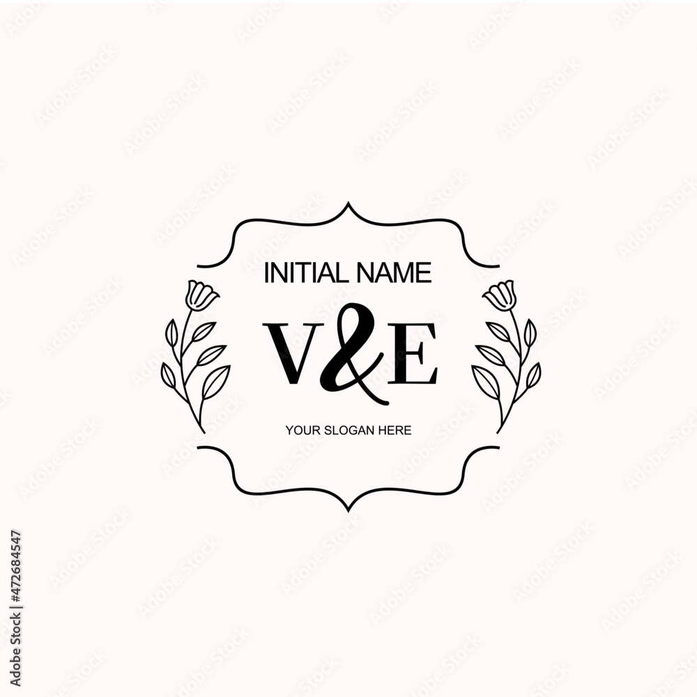 VE Beautiful elegant logos or wedding monograms collection Stock Vector ...