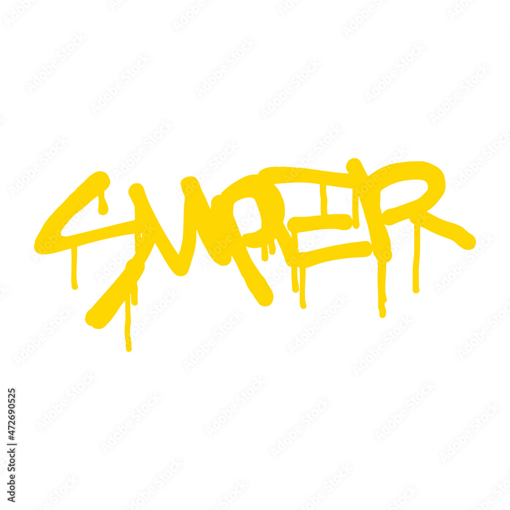 Vetor do Stock: Graffiti doodle flow ink painting.Trendy modern ink ...