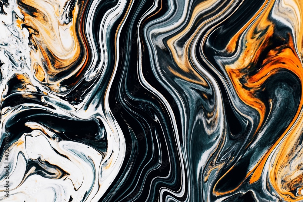 Fluid art texture. Liquid acrylic artwork with beautiful mixed paints ...