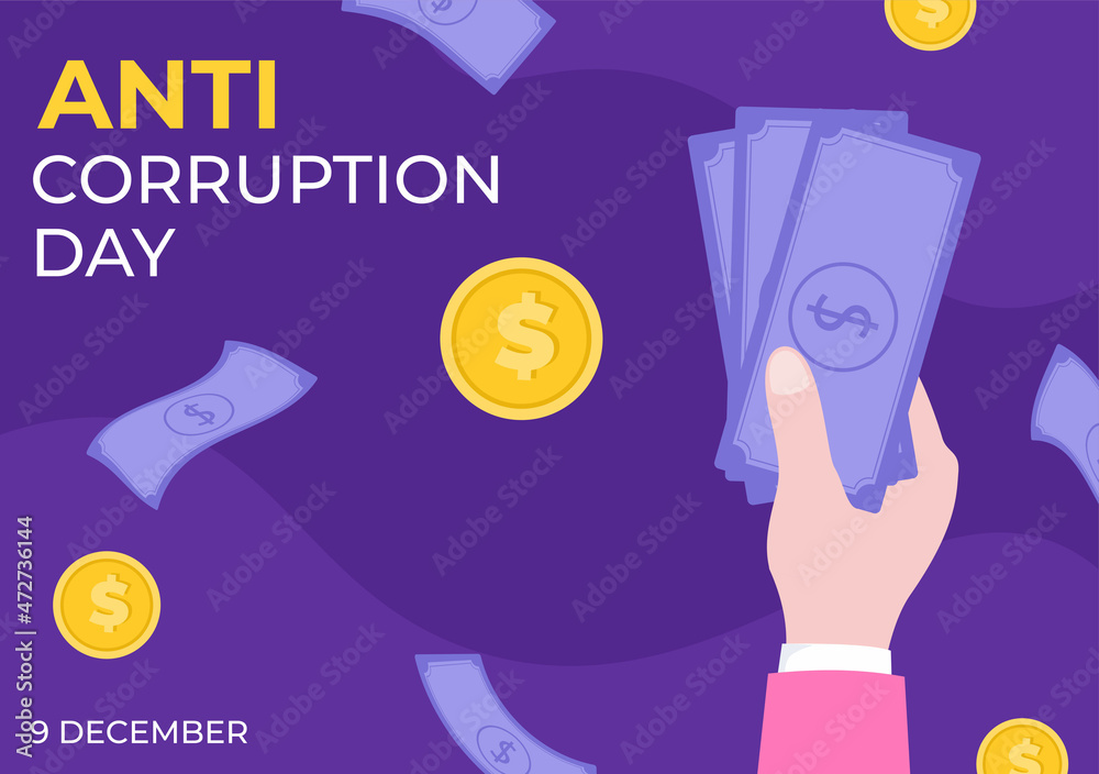 Vetor do Stock: Anti Corruption Day Which is Commemorated Every 9 ...