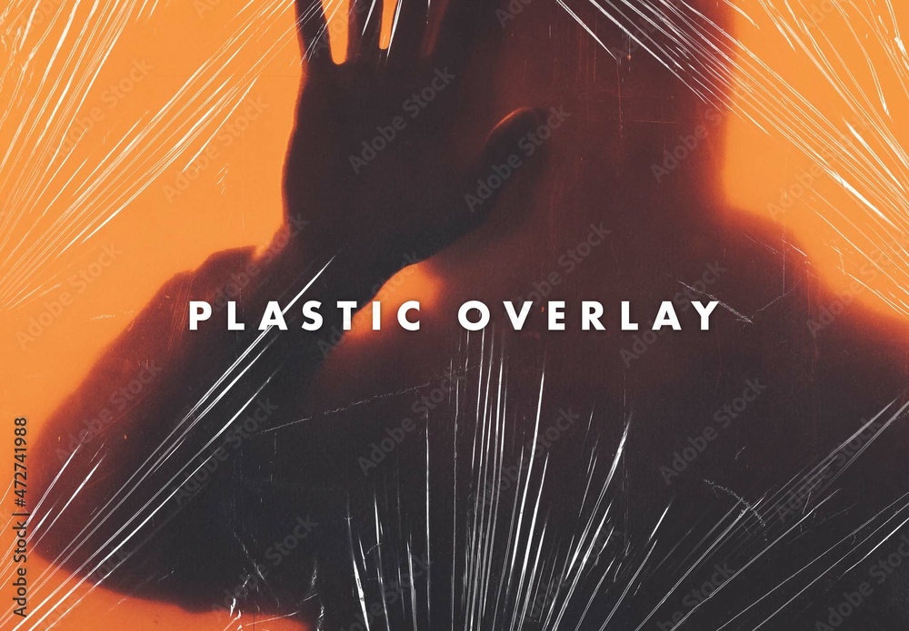 Plastic Texture Overlay Photo Effect Mockup Stock Template | Adobe Stock