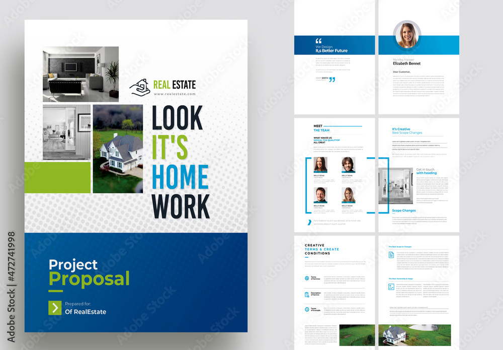 Real Estate Project Proposal Stock Template | Adobe Stock