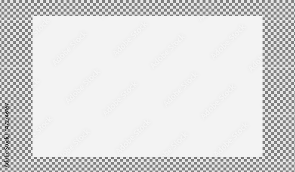 Blank mockup on transparent background. White sheet of paper. Realistic ...