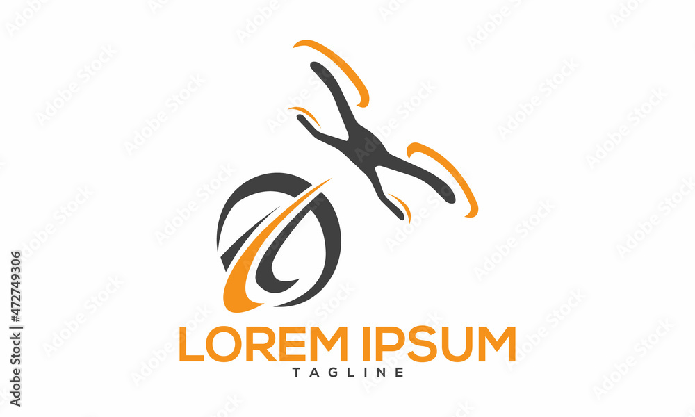 Unique drone logo Modern and minimalist vector and abstract logo Stock ...