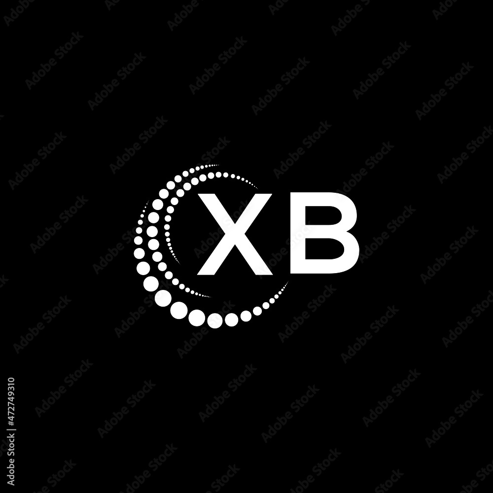 XB letter logo design on black background.XB creative initials letter ...