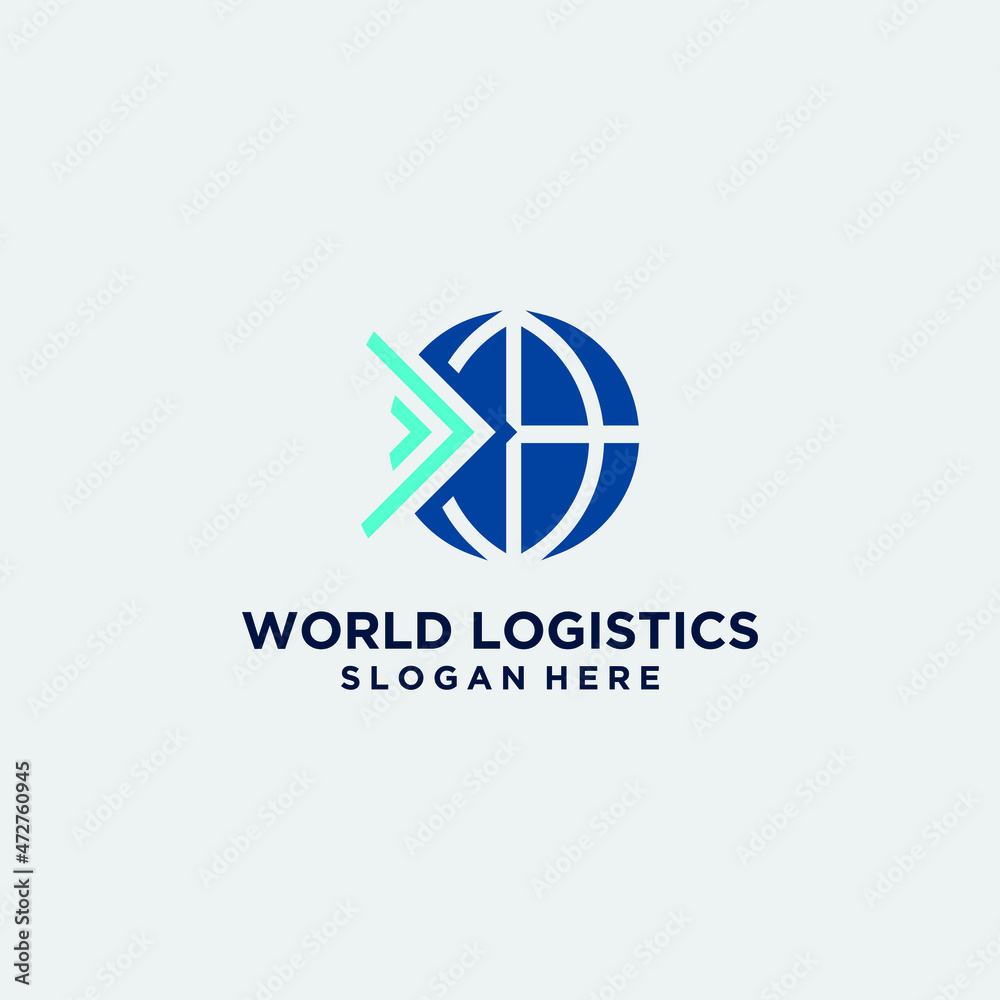 Set of logistics freight forwarding logos company logistics logos arrow ...