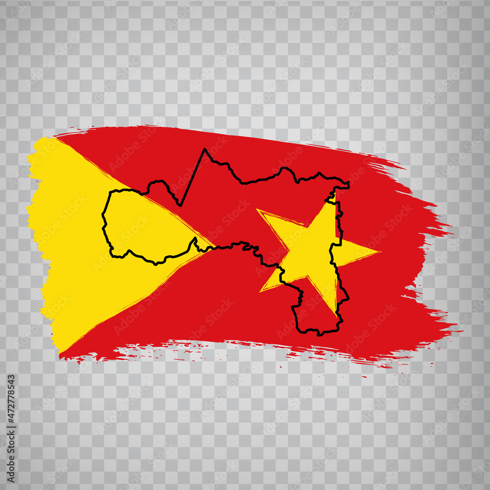 Flag of Tigray Region from brush strokes. High quality map and flag ...