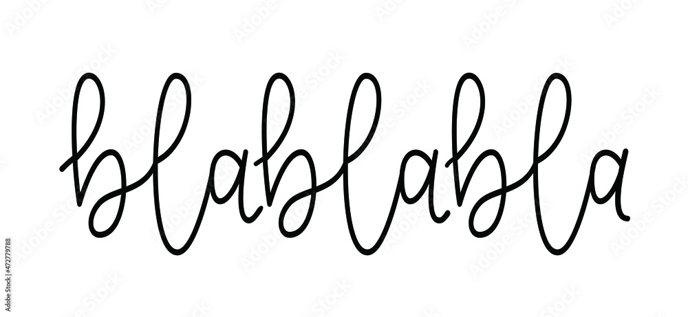 Slogan Bla bla bla, talking. Fact or fake news concept, social media ...